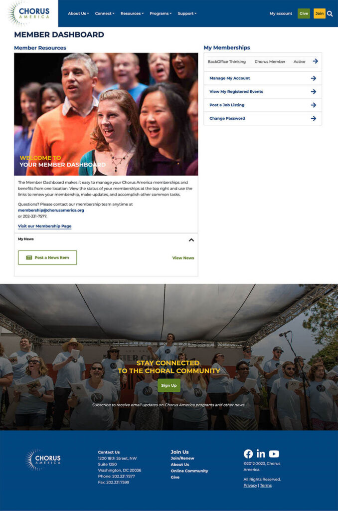 Chorus America - BackOffice Thinking