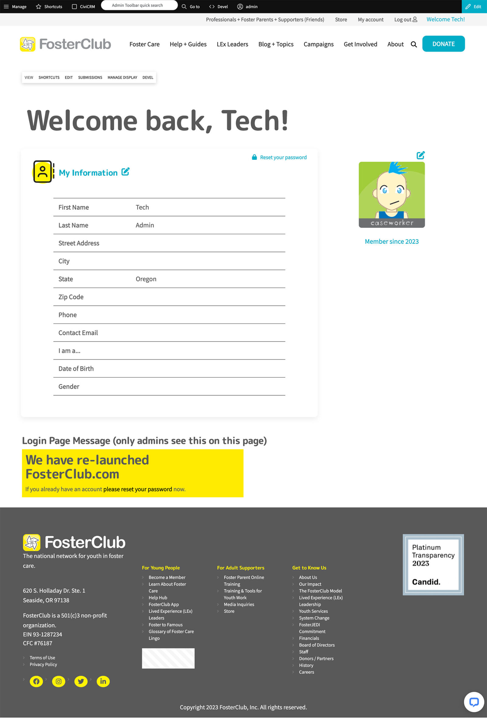 Foster Club - BackOffice Thinking